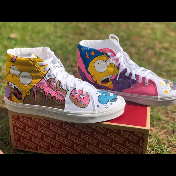 Vans | Shoes | Custom Simpsons Vans | Poshmark